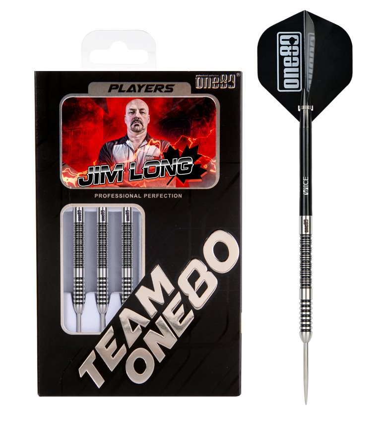 ONE80 Jim Long Steel Tip Darts 23 grams – Bullseye Darts
